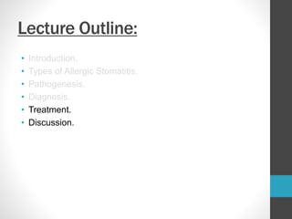 Pathogenesis of contact stomatitis | PPTX