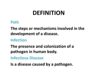 pathogenesis of disease common diseases and its progress | PPTX