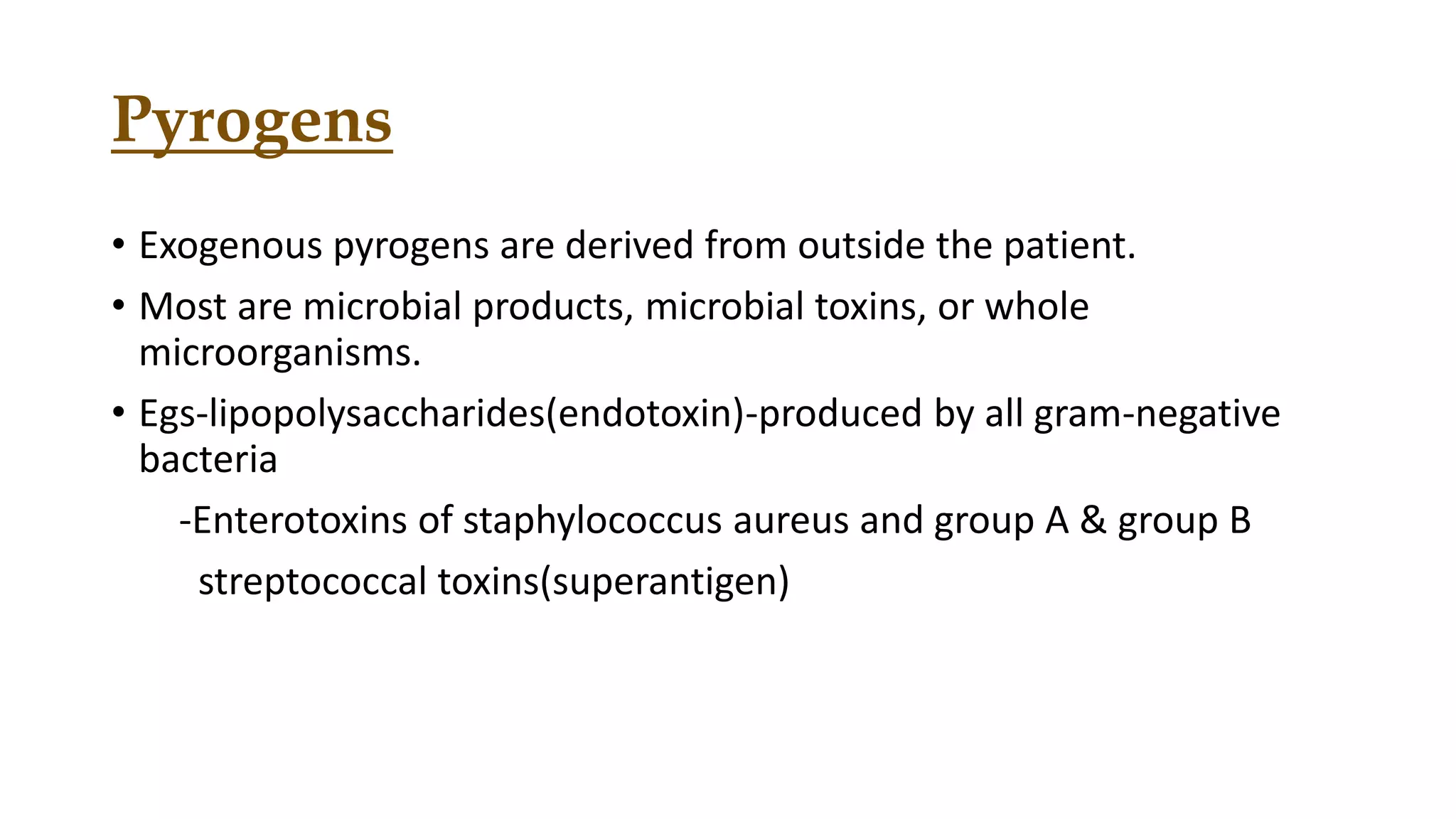 Pathogenesis of fever | PPTX