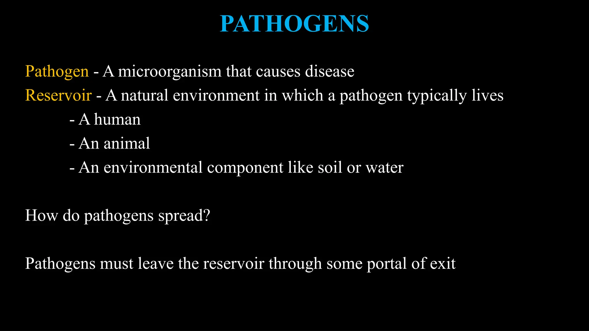 Pathogenesis of Infectious Diseases, Cycle of Infections.pptx