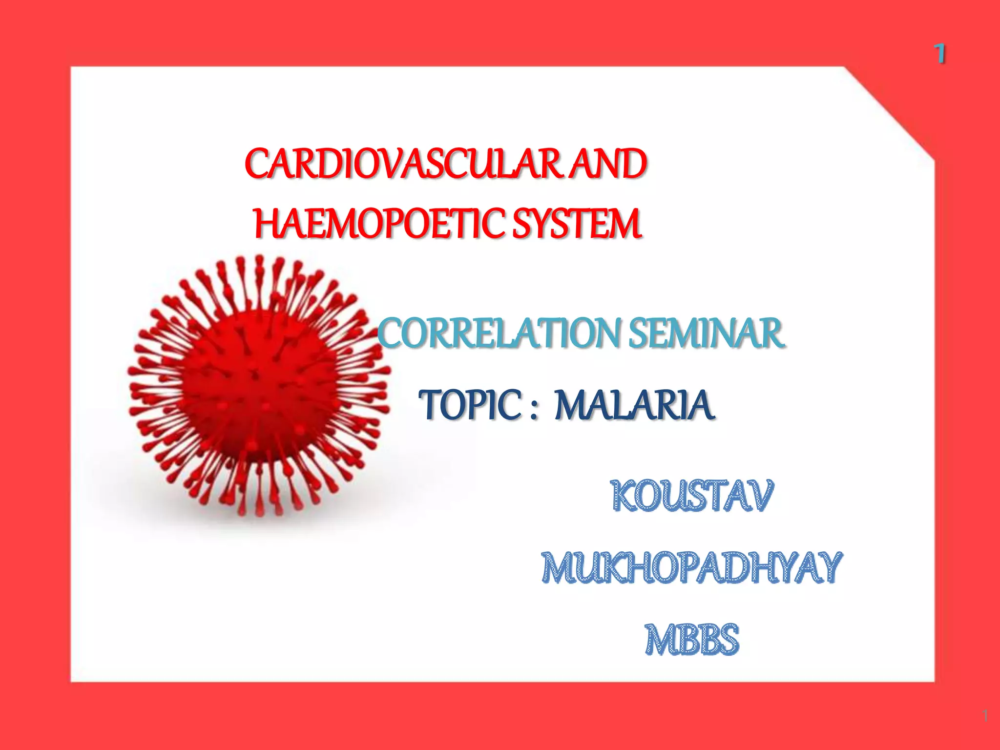 Pathogenesis of malaria | PPTX