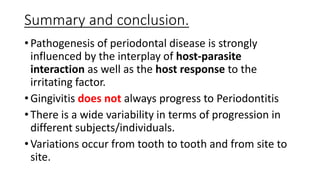 Pathogenesis of periodontal diseases | PDF