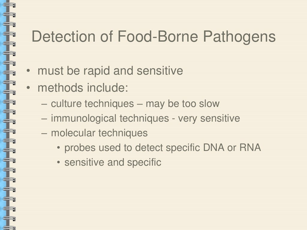 Pathogenic bacteria associated with different categories of food