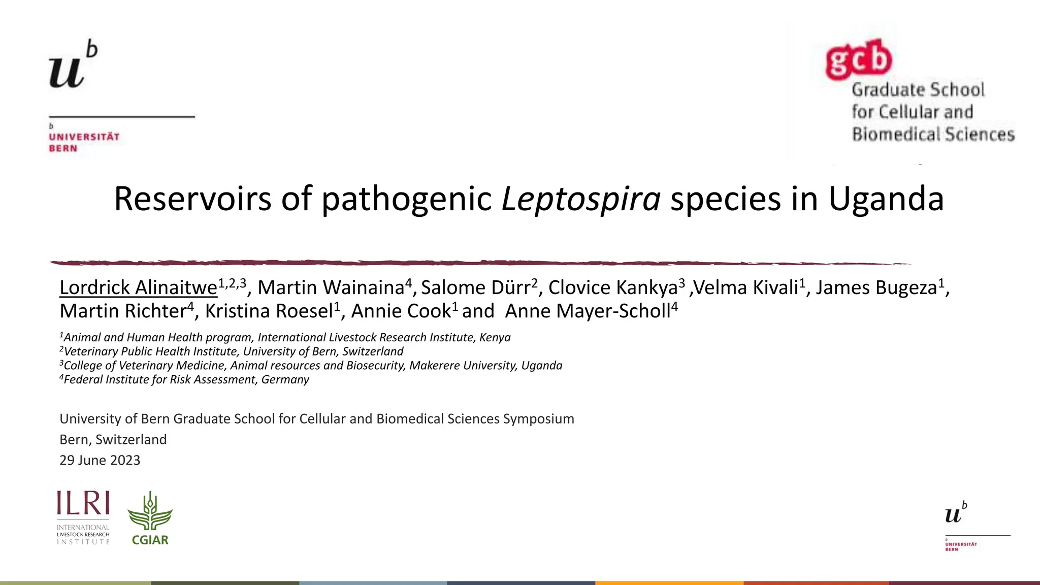 Reservoirs of pathogenic Leptospira species in Uganda | PPT
