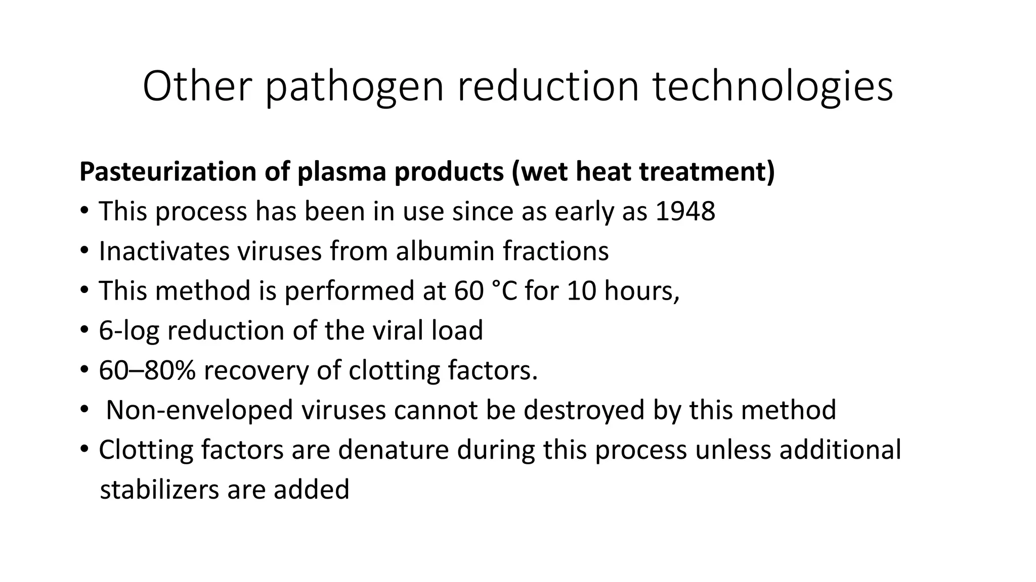 Pathogen inactivation methods | PPTX