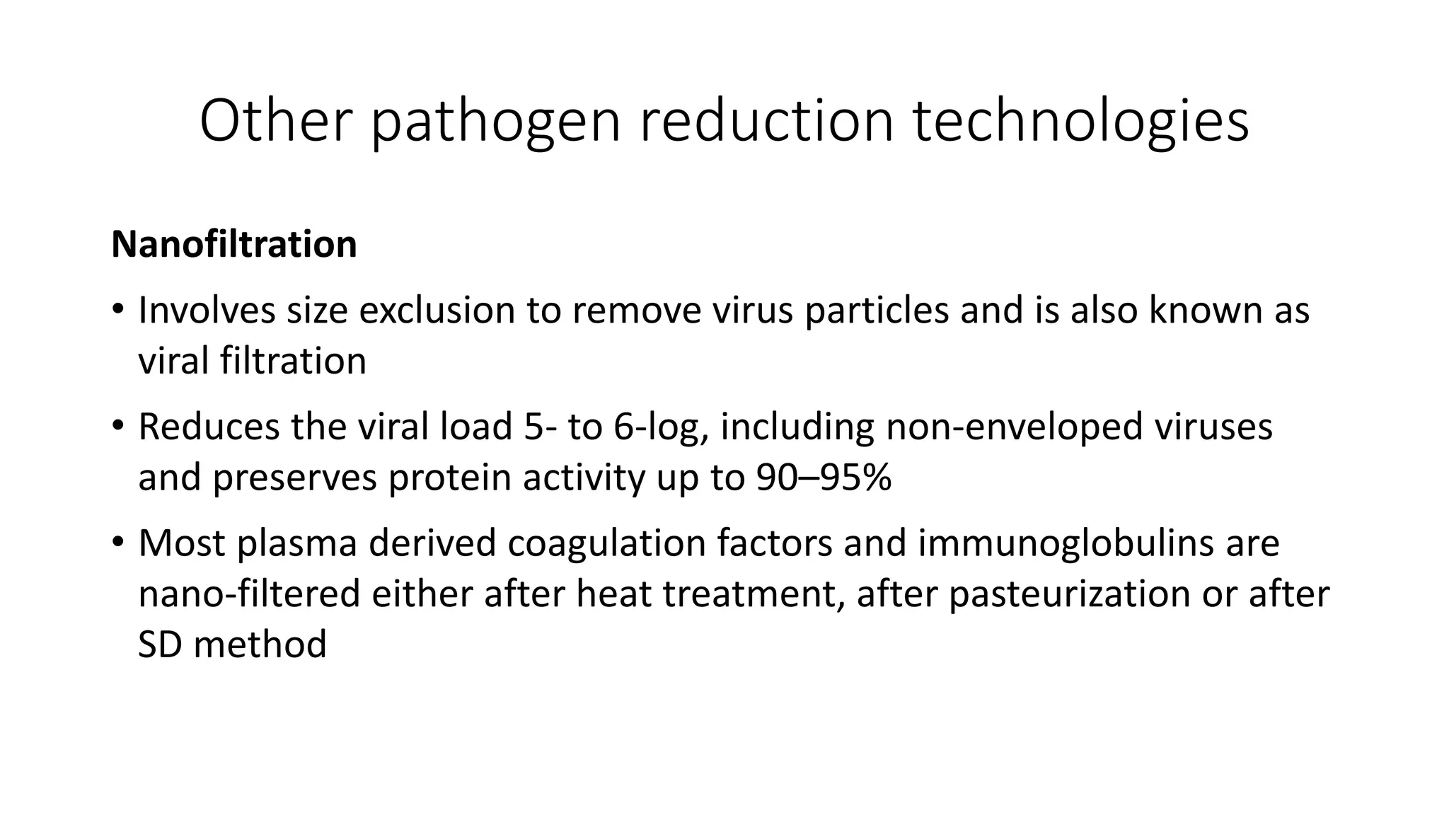 Pathogen inactivation methods | PPTX