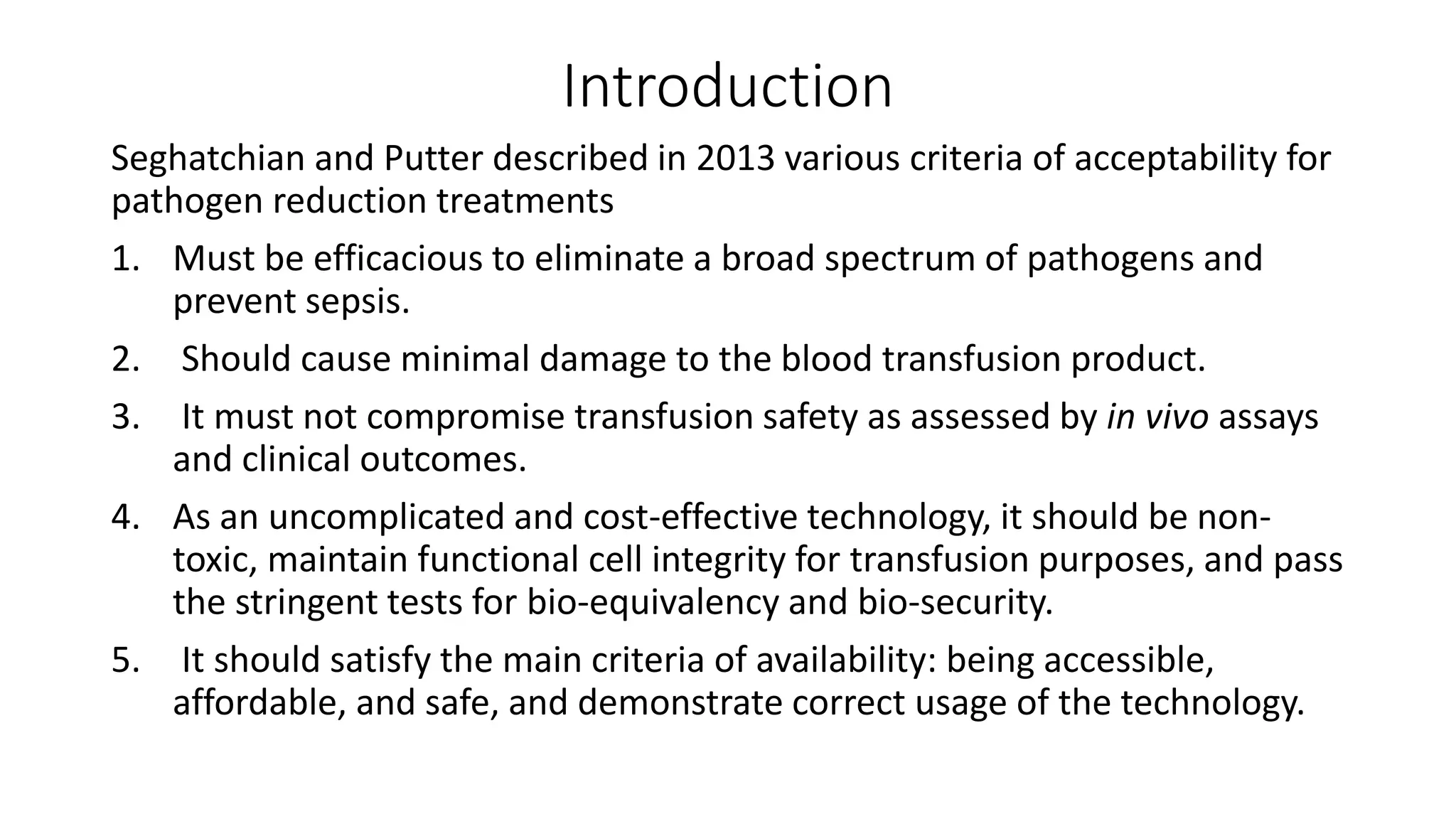 Pathogen inactivation methods | PPTX