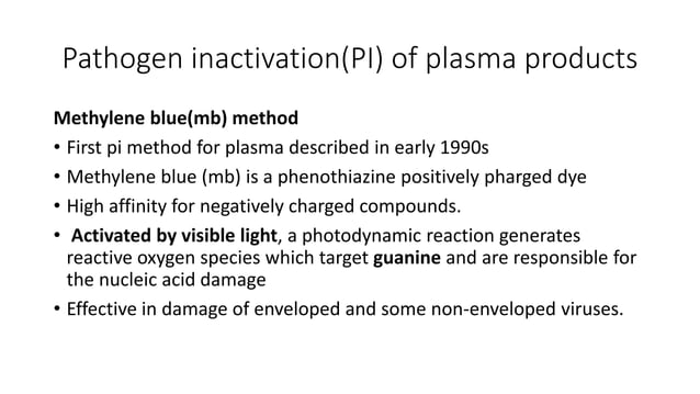 Pathogen inactivation methods | PPTX