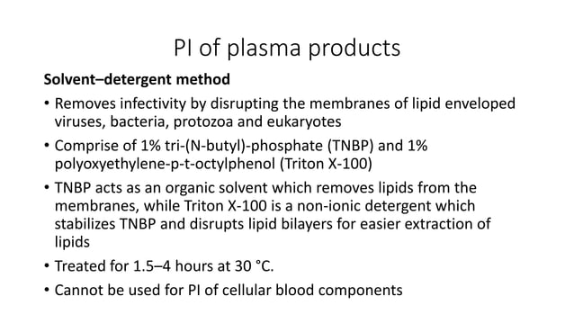 Pathogen inactivation methods | PPTX