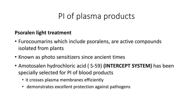 Pathogen inactivation methods | PPTX