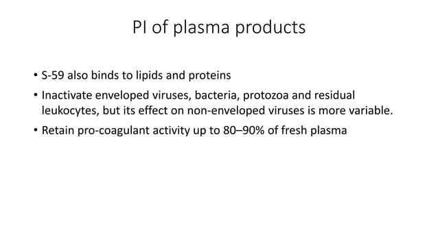 Pathogen inactivation methods | PPTX
