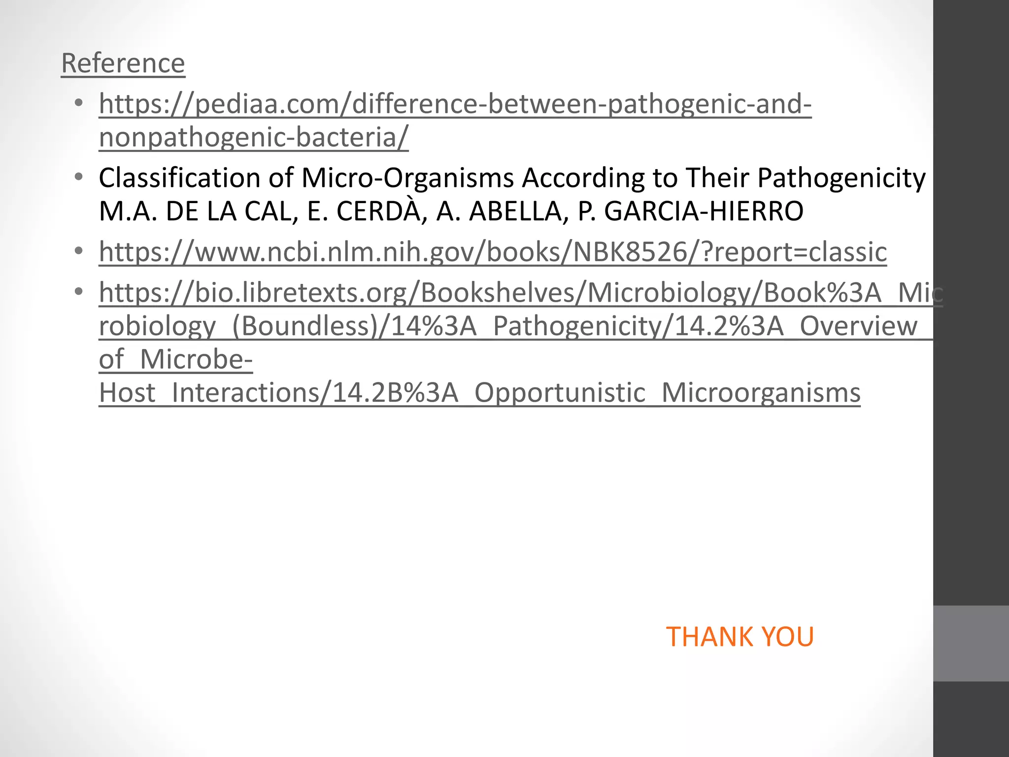 Classification of pathogenic and non pathogenic microorganisms-medical ...
