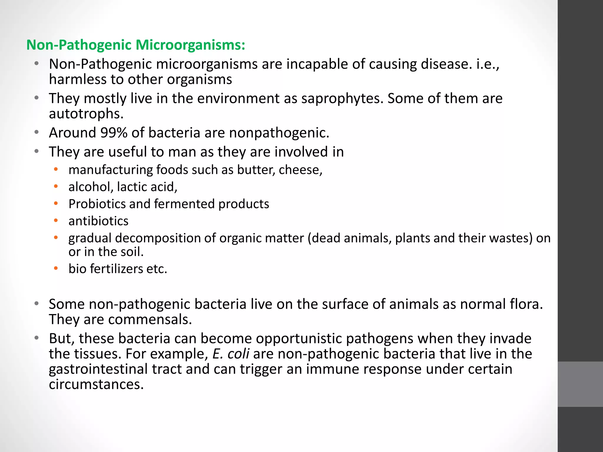 Classification of pathogenic and non pathogenic microorganisms-medical ...