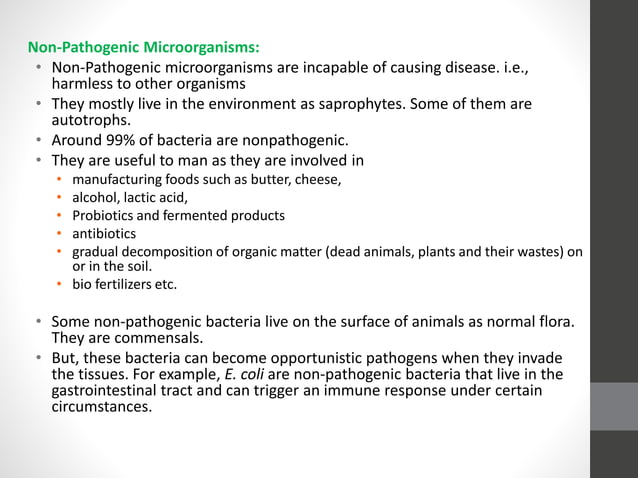 Classification of pathogenic and non pathogenic microorganisms-medical ...
