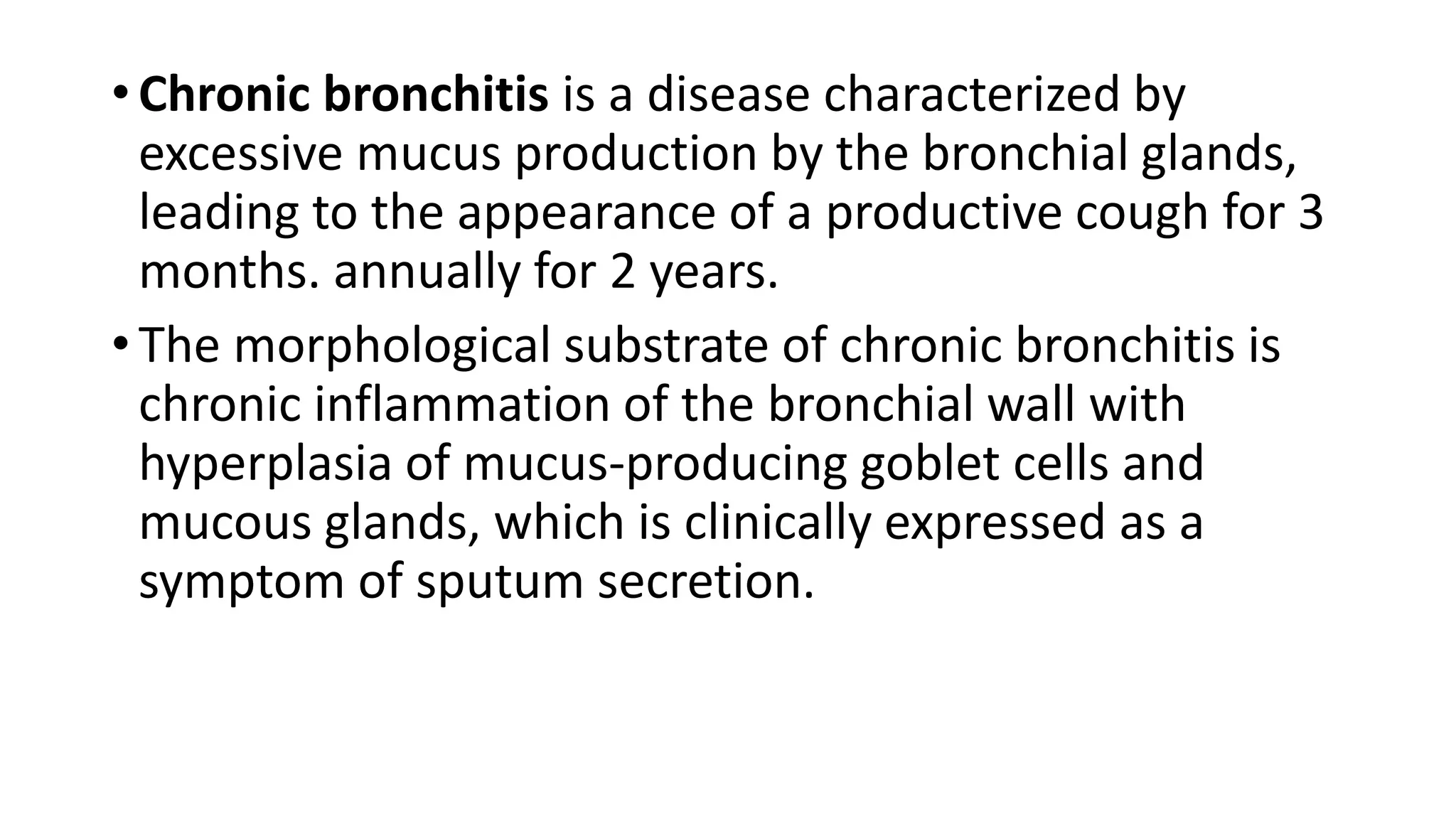 Pathological anatomy of chronic bronchitis, bronchiectasis..pptx