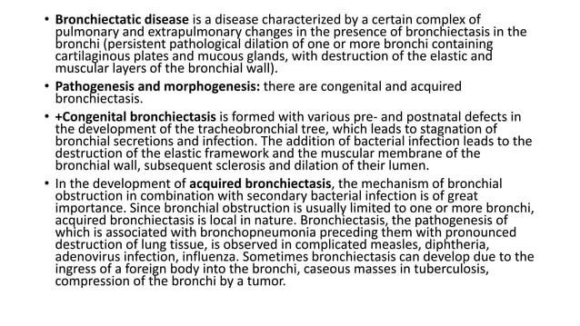 Pathological anatomy of chronic bronchitis, bronchiectasis..pptx