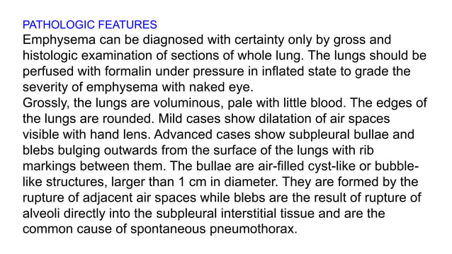 Pathological anatomy of emphysema, pneumosclerosis.pptx | Lung and ...