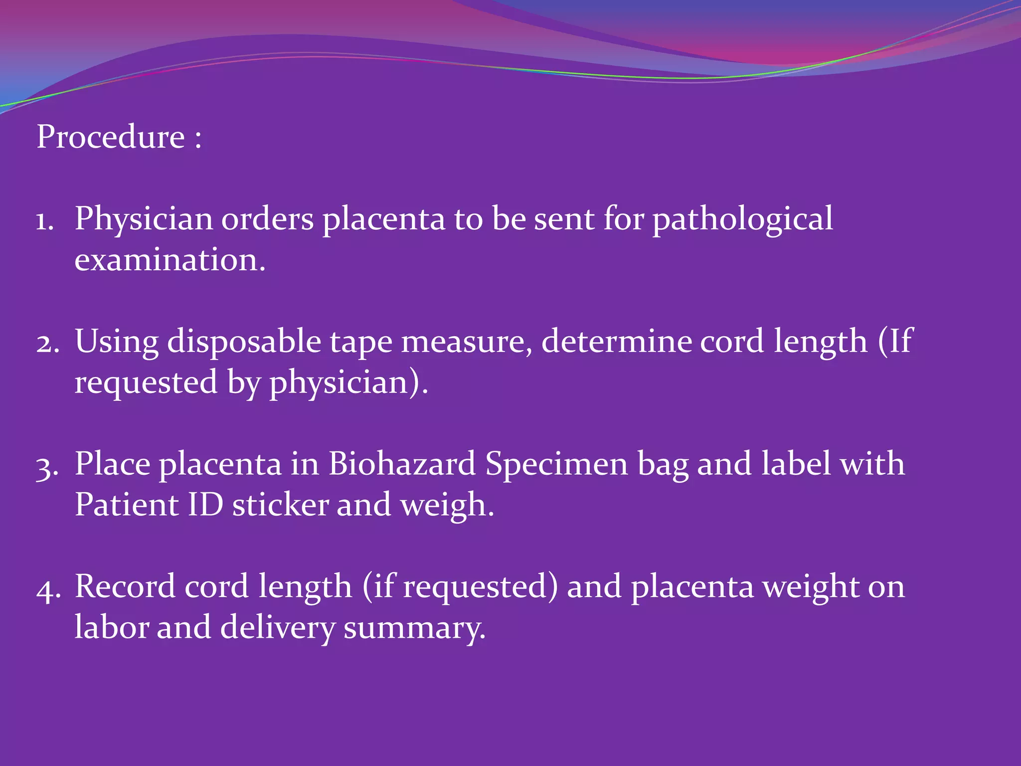 Pathological exam of placenta | PPTX