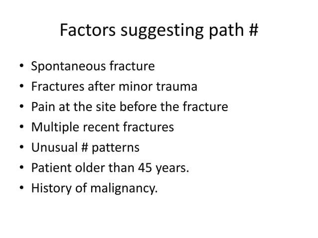 Pathological fractures | PPTX | Bone and Joint Conditions | Diseases ...