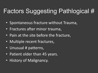 Pathologica l fractures and sprain | PPTX