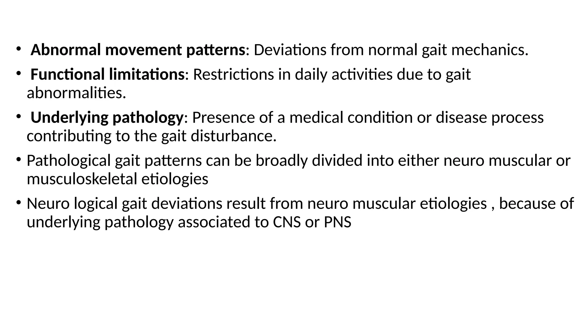 PATHOLOGICAL GAIT of different types of gaits | PPTX