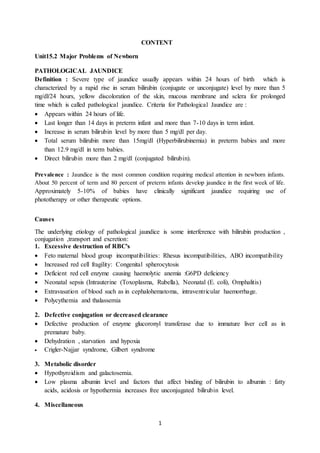 Pathological jaundice | DOCX