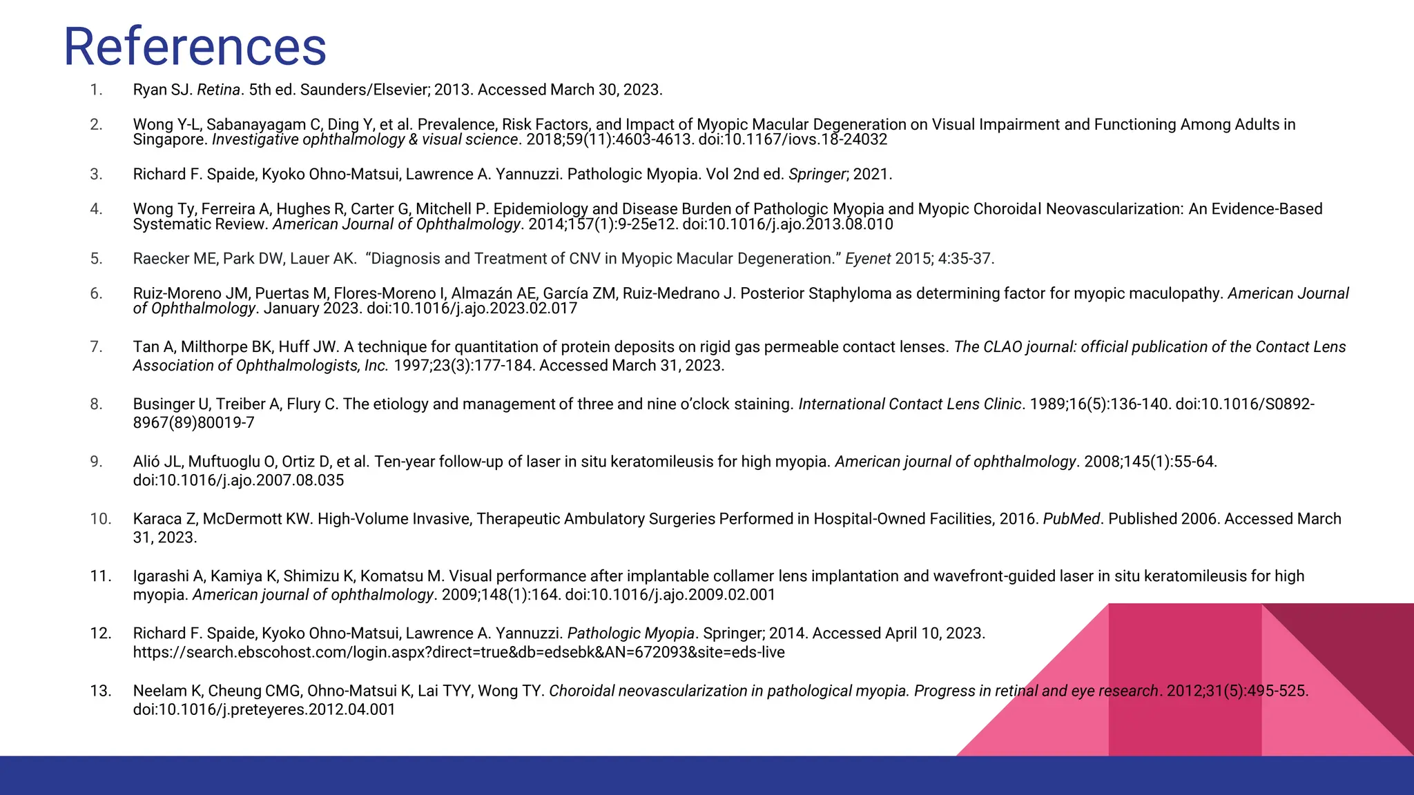 Pathological Myopia and how it can effect CL Rx | PPTX