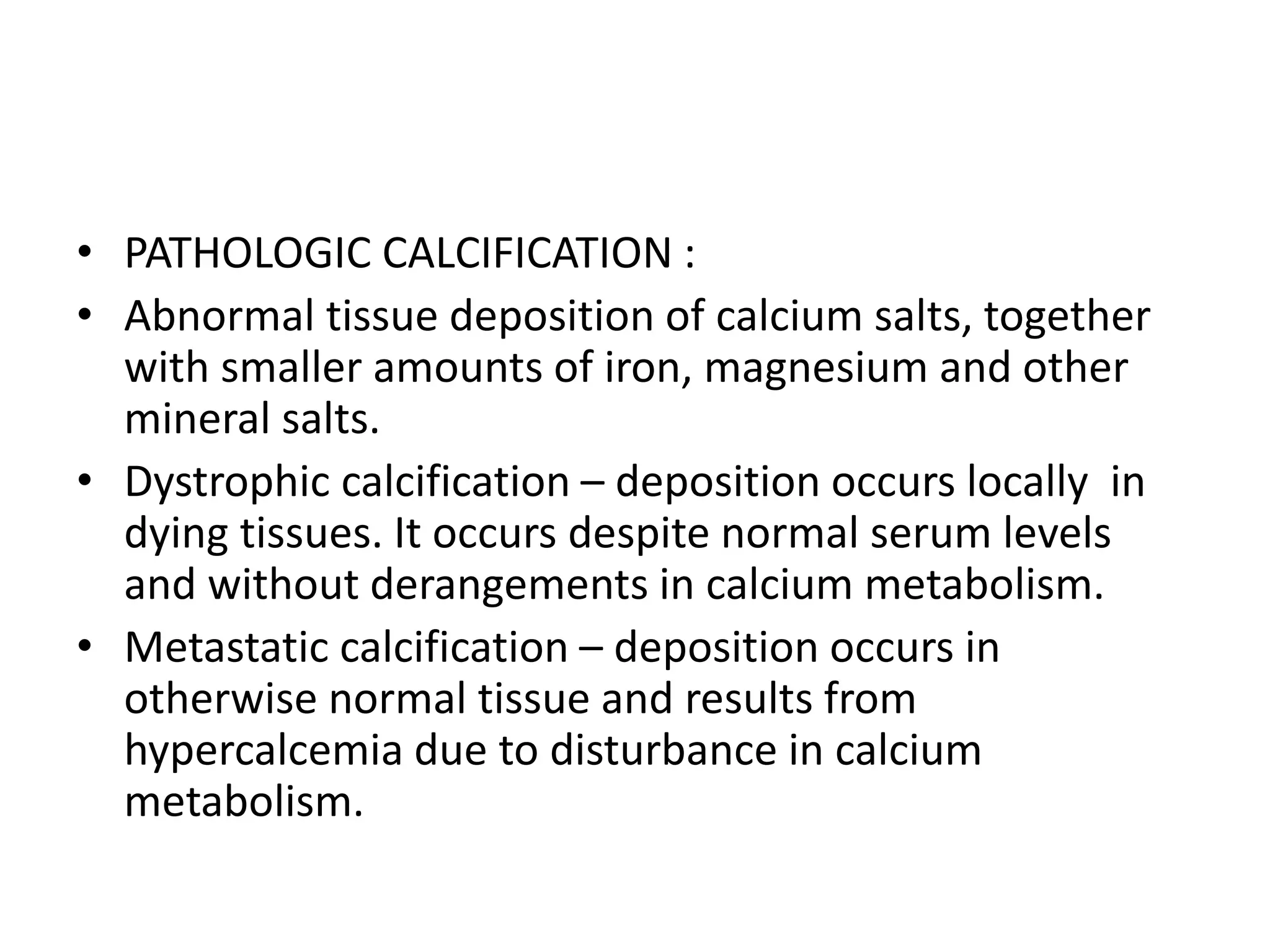 Pathologic calcification | PPTX