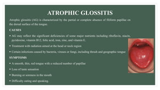 Pathologies of tongue detail presentation | PPT