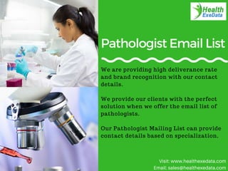 Pathologist email list | PPT