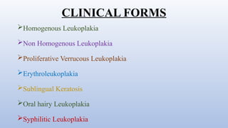 Oral Leukoplakia/ Pathology of Gastrointestinal tract.pptx