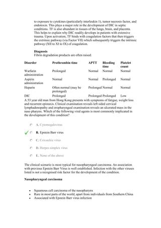 MRCS preparation emrcs questions Pathology | PDF