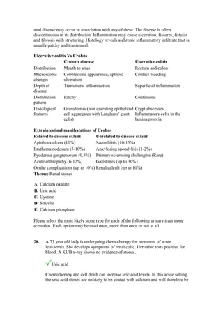 MRCS preparation emrcs questions Pathology | PDF