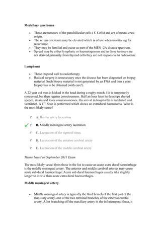 MRCS preparation emrcs questions Pathology | PDF