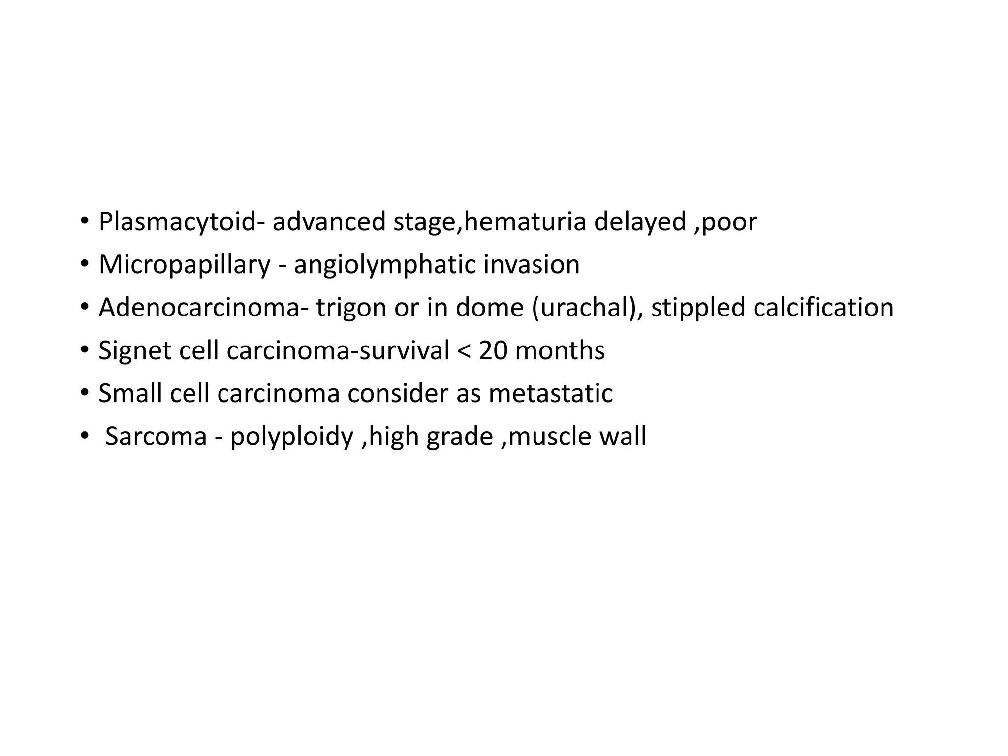 Pathology ca bladder | PPTX