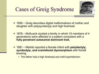 Greig Cephalopolysyndactyly Syndrome | PPT