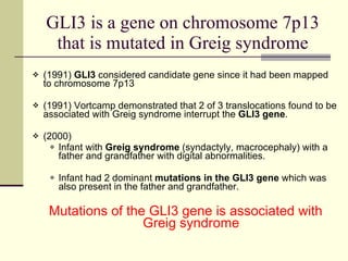 Greig Cephalopolysyndactyly Syndrome | PPT
