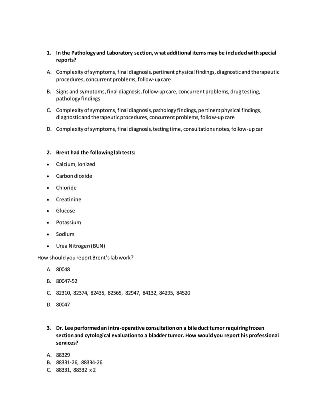 Pathology and laboratory quiz | DOCX | Blood Disorders | Diseases and ...