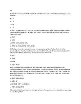 Pathology and laboratory quiz | DOCX