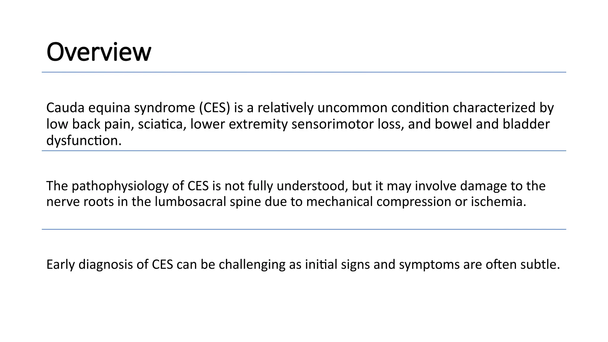 PATHOLOGY AND MANAGEMENT OF CAUDA EQUINA SYNDROME DR INYANG.pptx