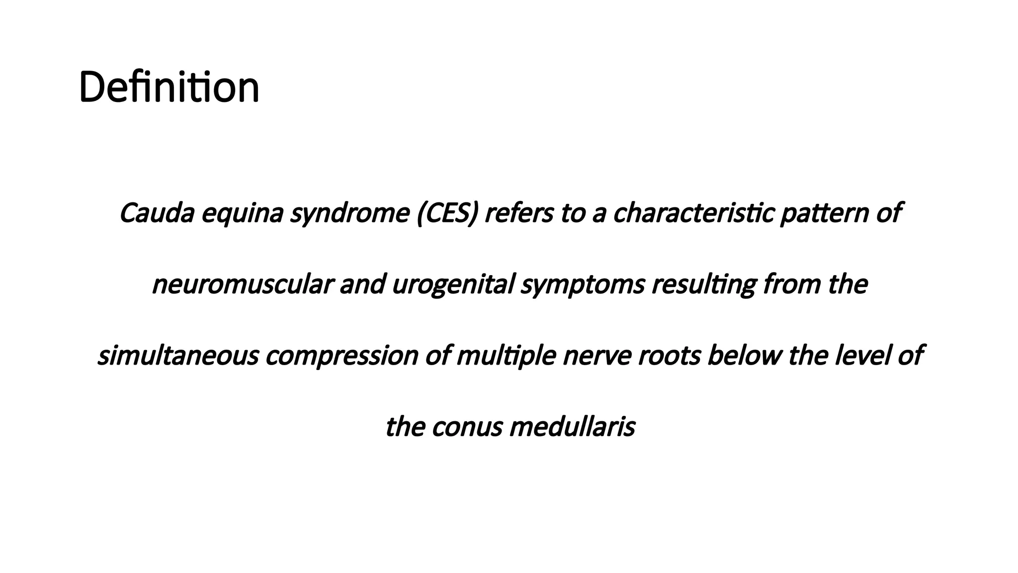 PATHOLOGY AND MANAGEMENT OF CAUDA EQUINA SYNDROME DR INYANG.pptx