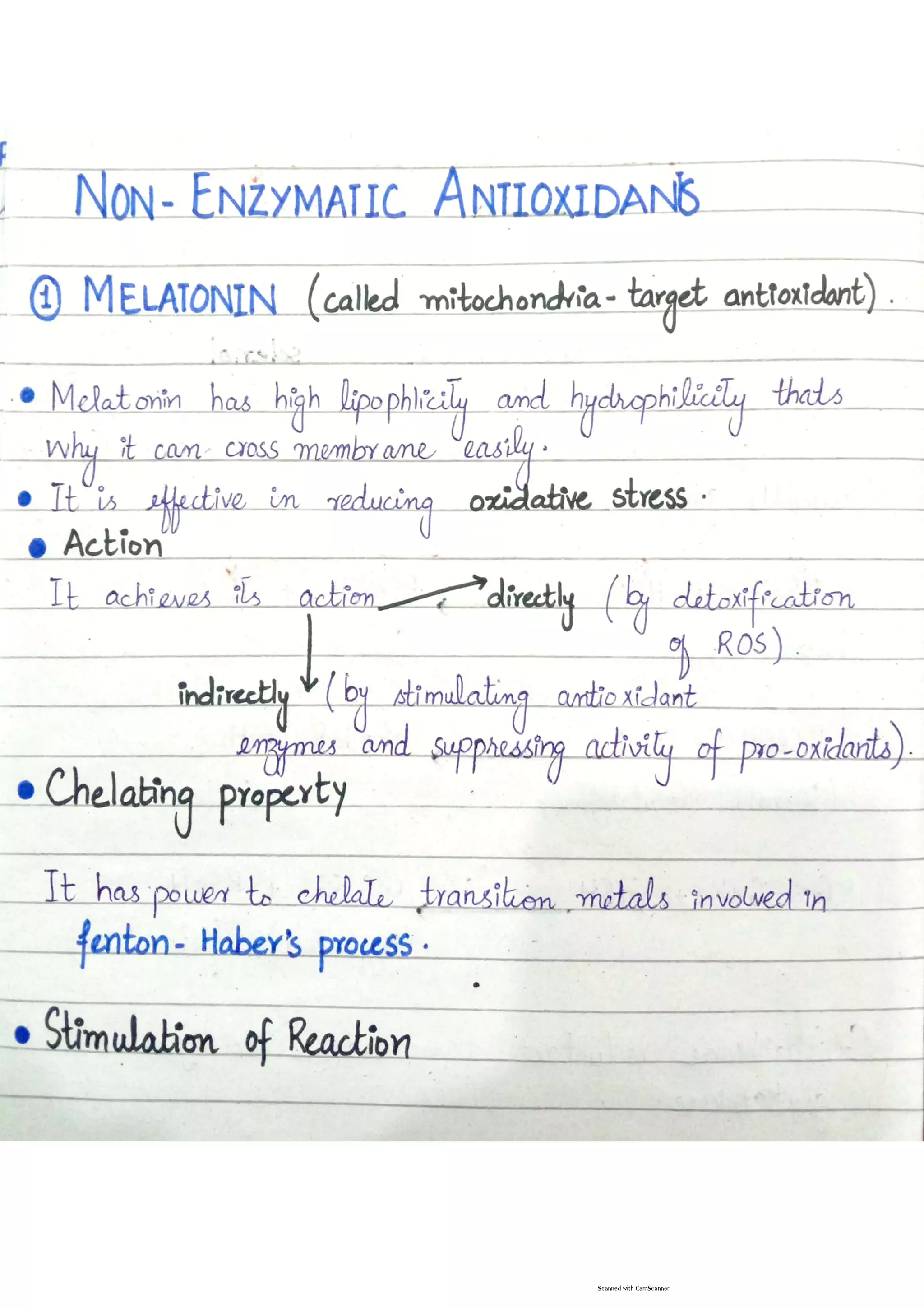 Pathology antioxidants handwritten notes by urooj umer | PDF
