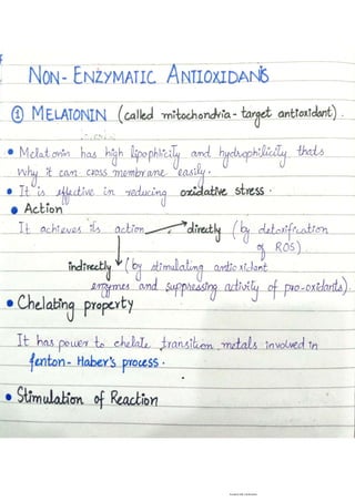 Pathology antioxidants handwritten notes by urooj umer | PDF