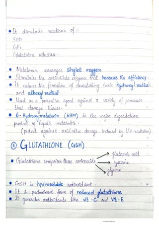 Pathology antioxidants handwritten notes by urooj umer | PDF