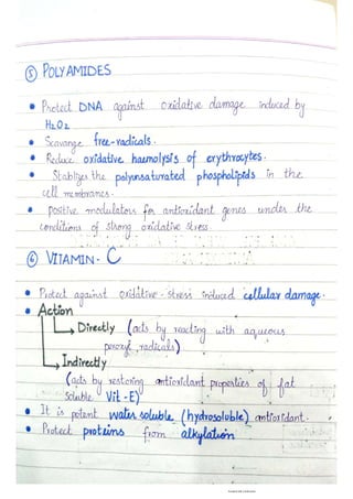 Pathology antioxidants handwritten notes by urooj umer | PDF
