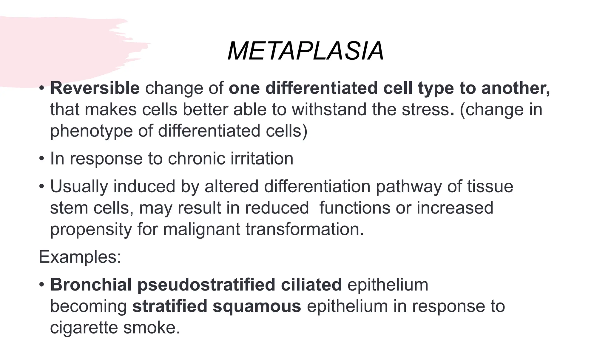 Cell adaptations.pptx/ hypertrophy/ atrophy/ dysplasia/ metaplasia ...