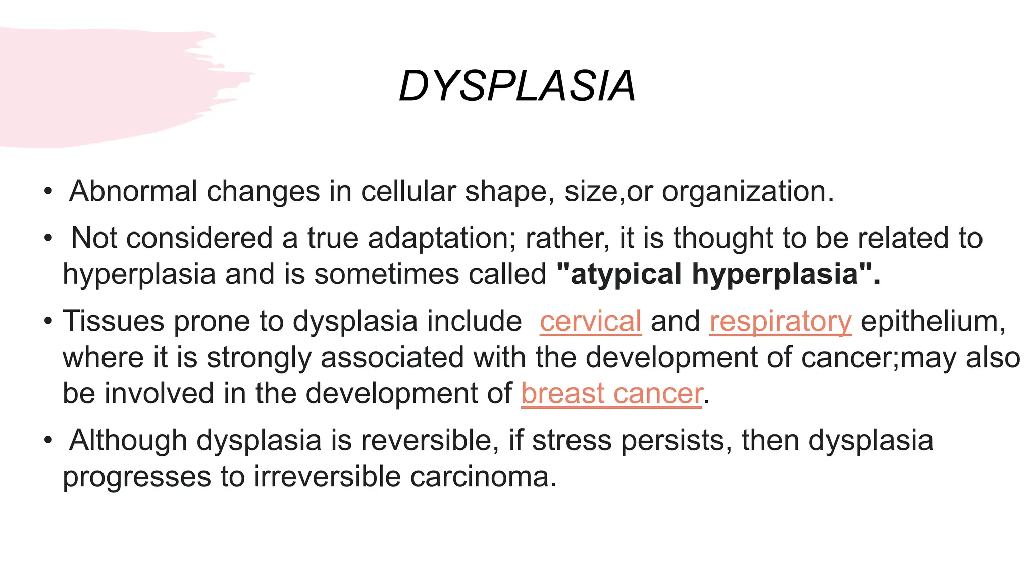 Cell adaptations.pptx/ hypertrophy/ atrophy/ dysplasia/ metaplasia ...