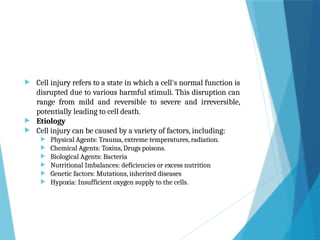 PATHOLOGY FOR NURSES - CELL INJURY...... | PPTX