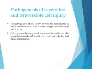 PATHOLOGY FOR NURSES - CELL INJURY...... | PPTX