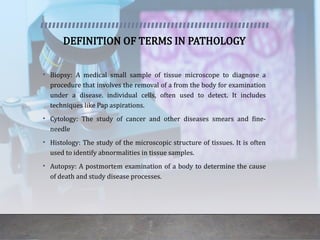 PATHOLOGY FOR NURSES INTRODUCTION....... | PPTX